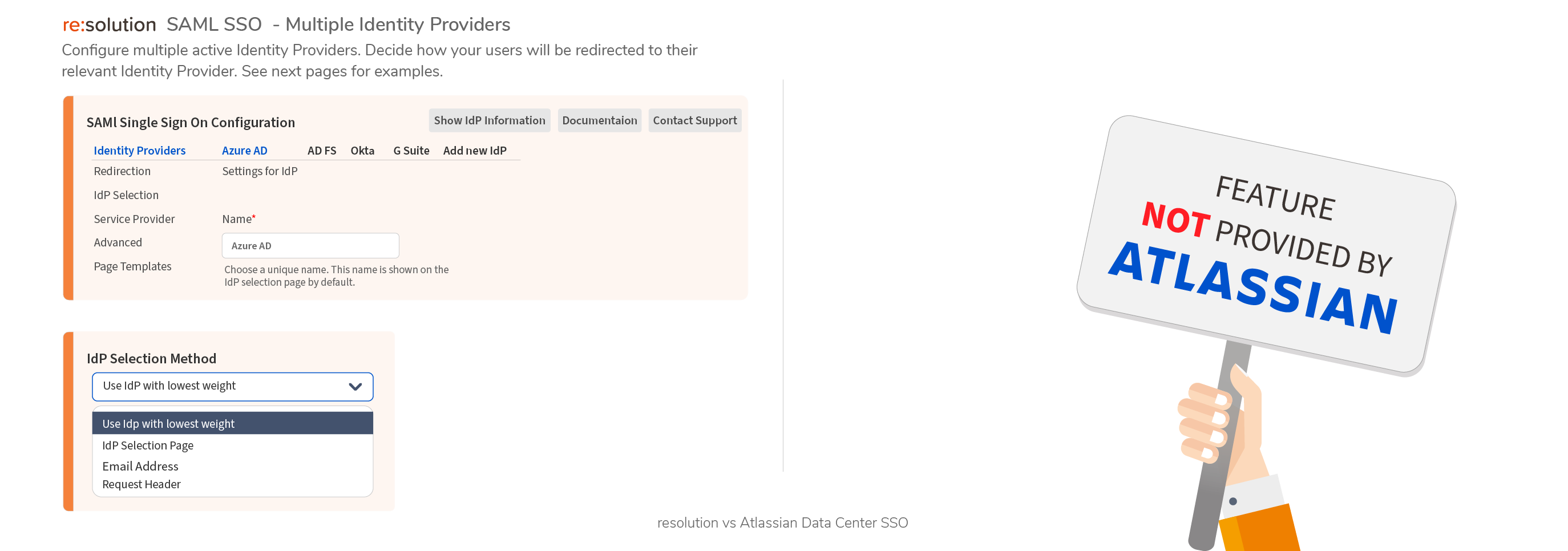 resolution SAML SSO vs Atlassian Data Center | SSO Extended Feature Comparison - resolution ...