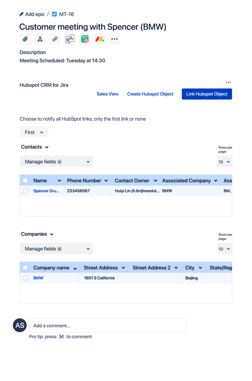 HubSpot for Jira - resolution Atlassian Apps